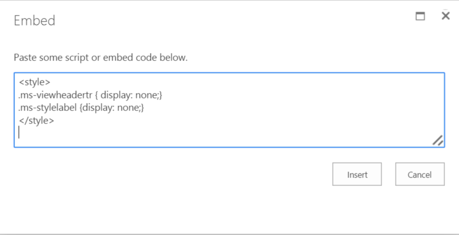 Qazi Arfeen Hide Column Headings In Sharepoint Views