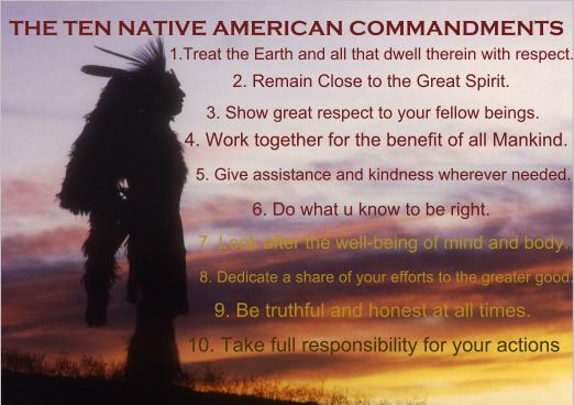 Native American Ten Commandments | RedGage