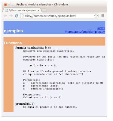 EduPython: Documentando programas en Python