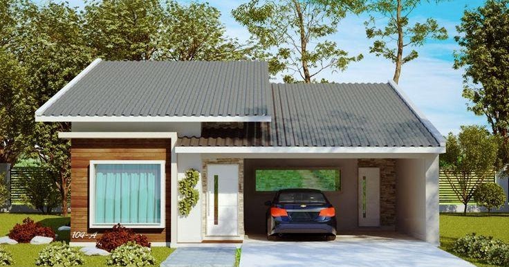 Fachadas de Casas Simples com Telhado Aparente