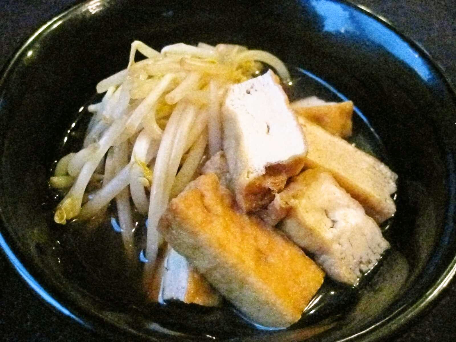 Recipes for Tom: Moyashi to atsuage no nibitashi / bean sprouts and ...