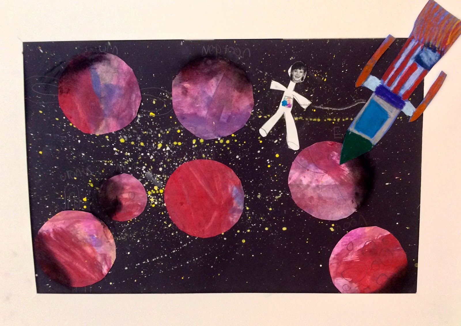 Ms. Curry's Art Room : Grade 2 Space Collage