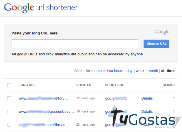 TuGostas: Goo.gl o encurtador de links