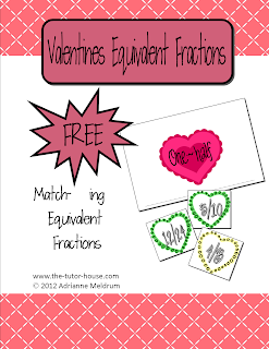 Classroom Freebies Too: Valentines Equivalent Fractions Freebie