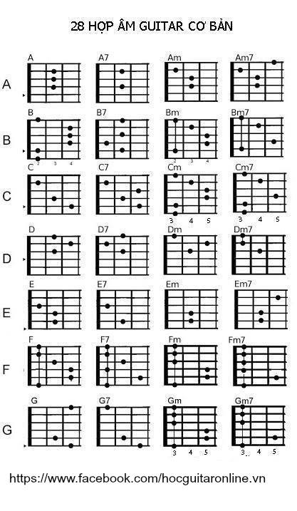 Hợp Âm Cơ Bản Guitar -Tổng hợp các kinh nghiệm cơ bản nhất trong guitar ...