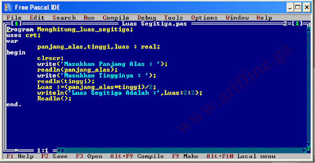 Tugas Pemrograman Dasar - ARIFFINE