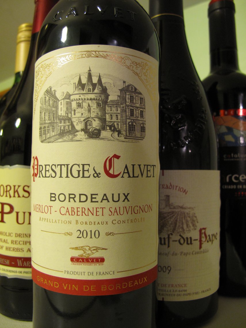 S and V's Beginner's Attempt at Wine Tasting: Prestige and Calvet ...