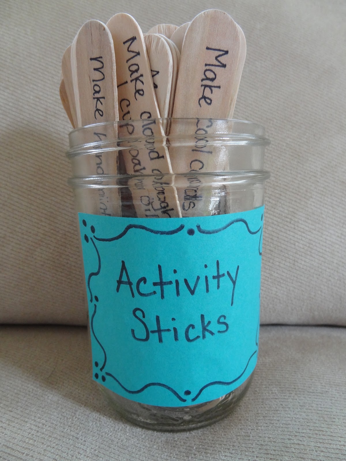 Activity Sticks...for kid activities, date nights or me time...this is ...