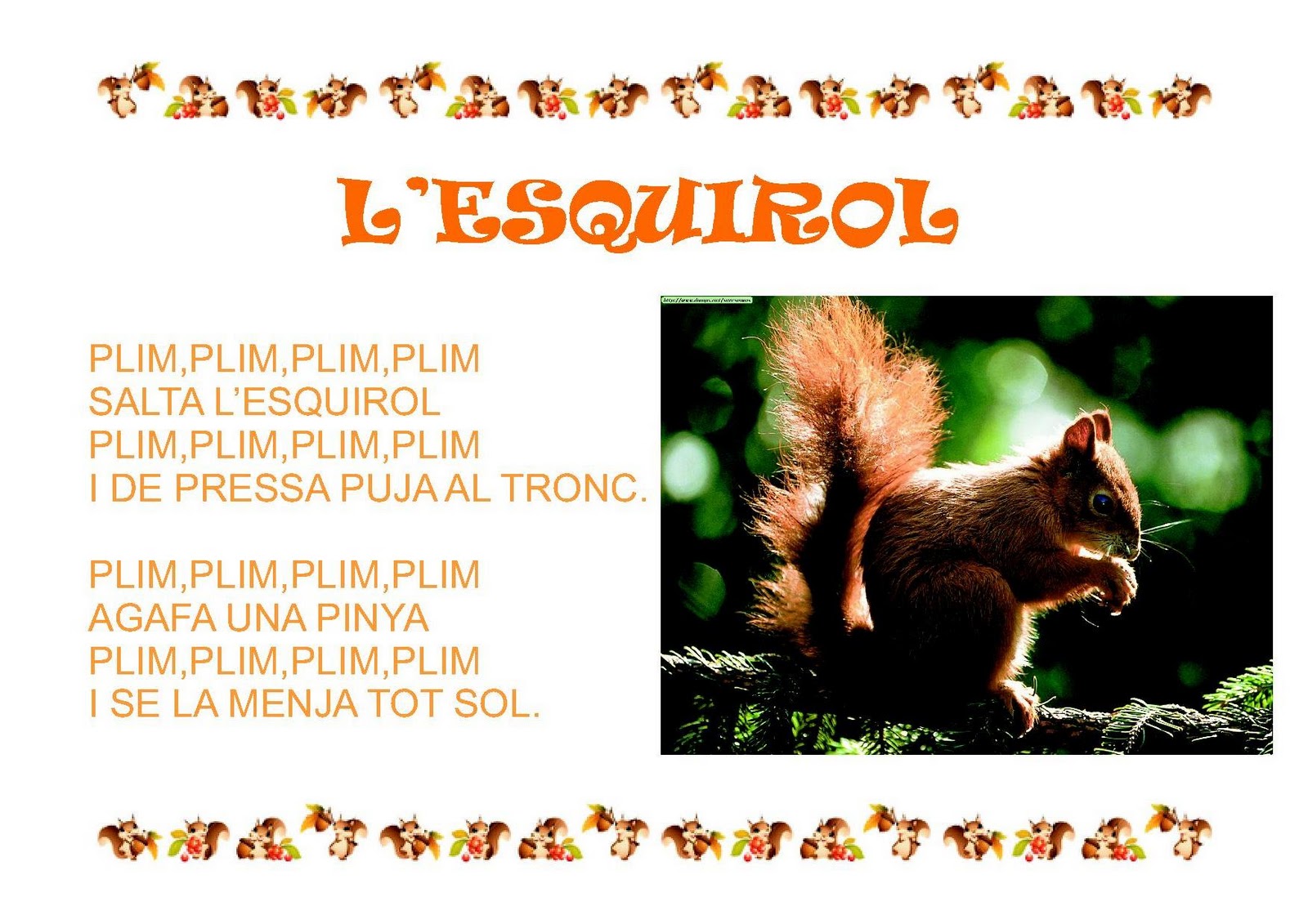 Els Petits Infants: cançons esquirol
