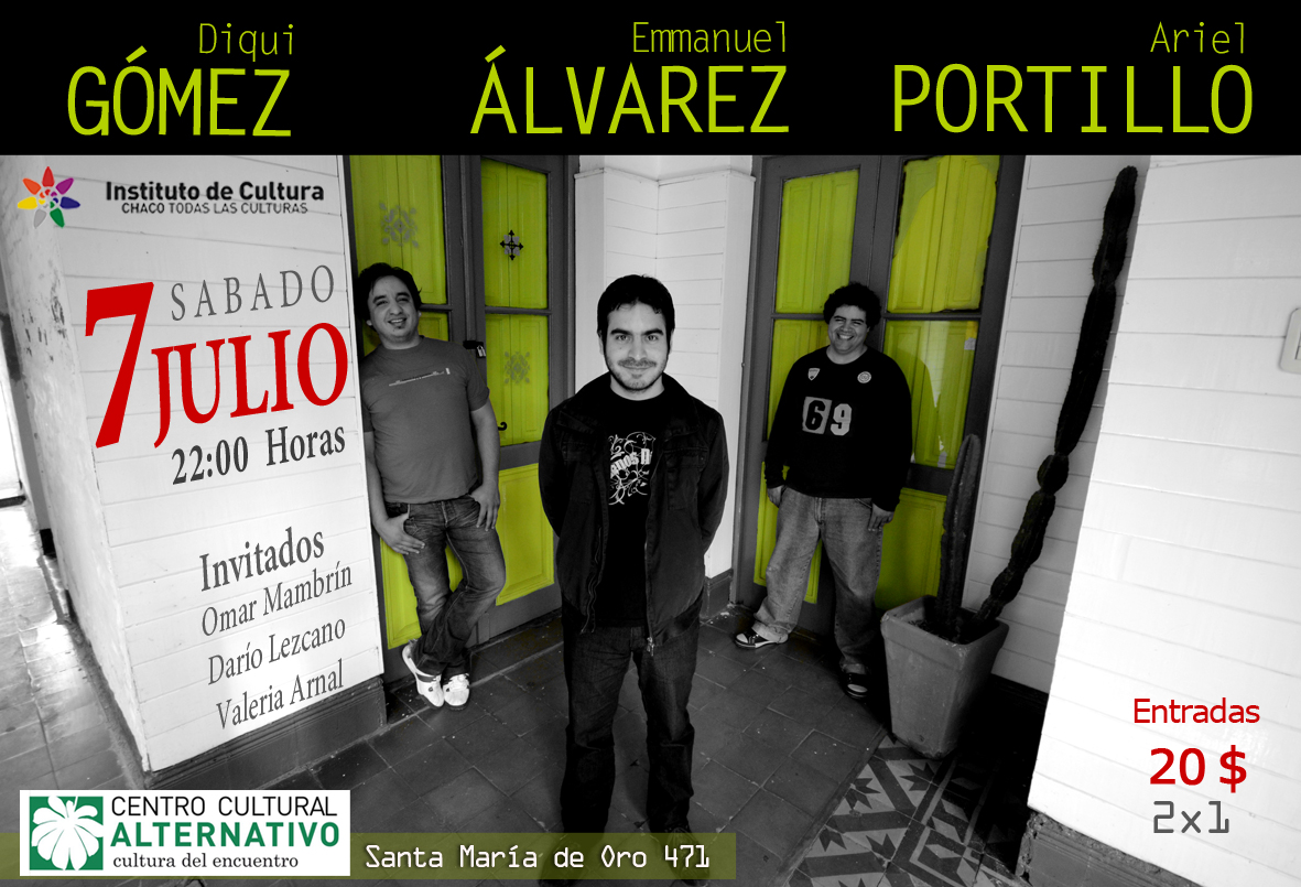 Emmanuel Álvarez presenta su trío en el Cecual