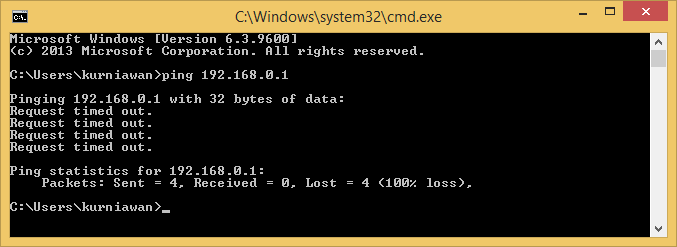 Belajar Networking: Mengatasi tidak bisa ping atau RTO (Request Timed ...