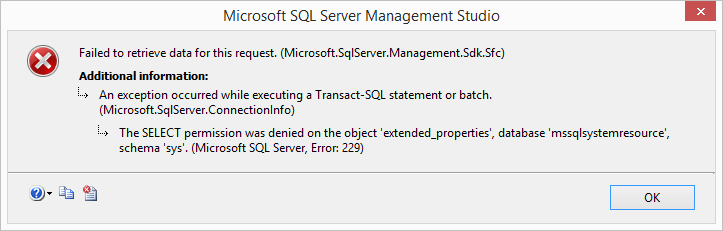 The Sql Server And Hub The Select Permission Was Denied On The