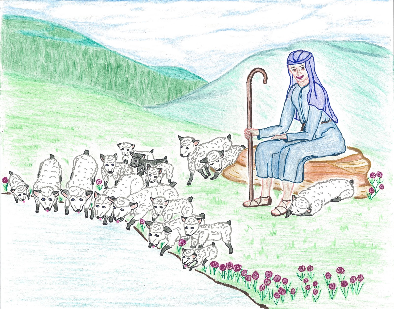 Free Bible School Materials: God's Sheep Visuals: Shepherded Sheep ...