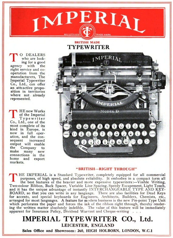 oz.Typewriter: Imperial Portable Typewriters 1908-1978: Part I – Before ...