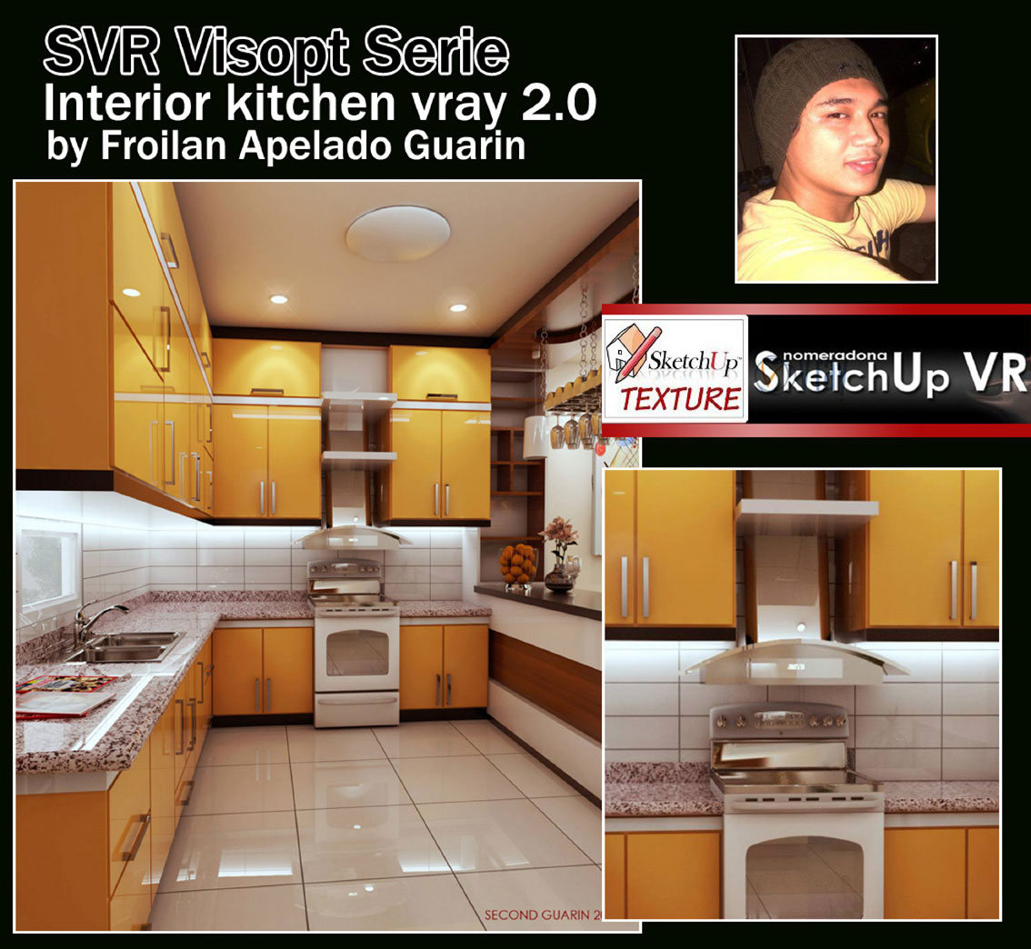 SKETCHUP TEXTURE: MODULAR KITCHEN, VISOPT #18, VRAY 2.0