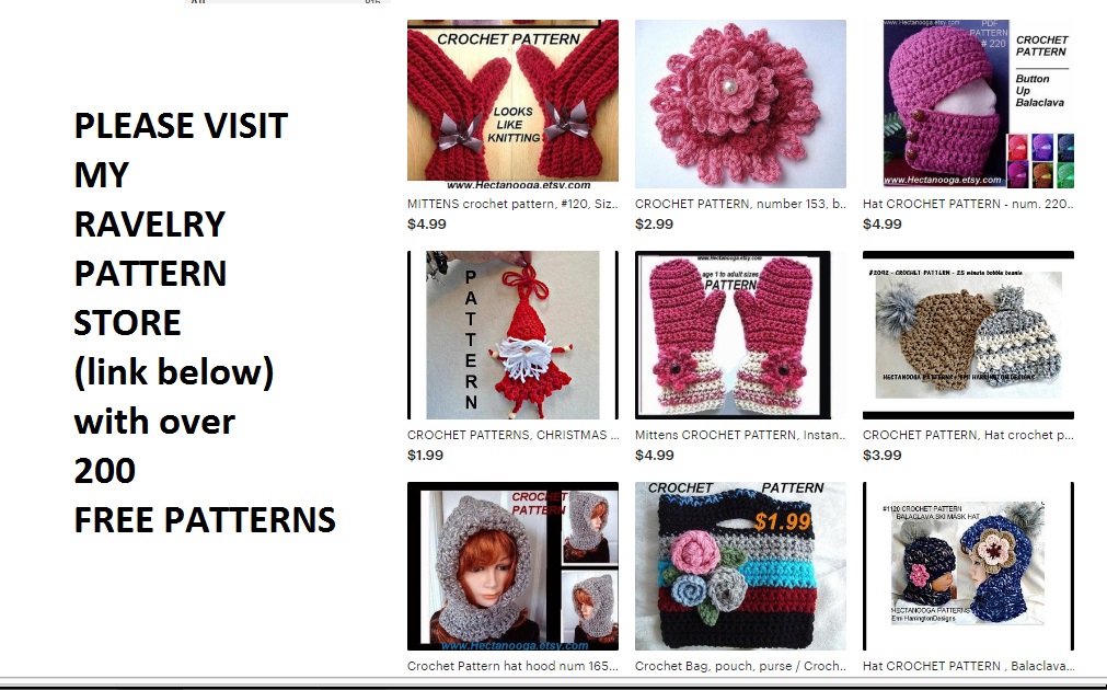 HECTANOOGA PATTERNS: FREE CROCHET PATTERN, Easy Beanie Hat #2330n