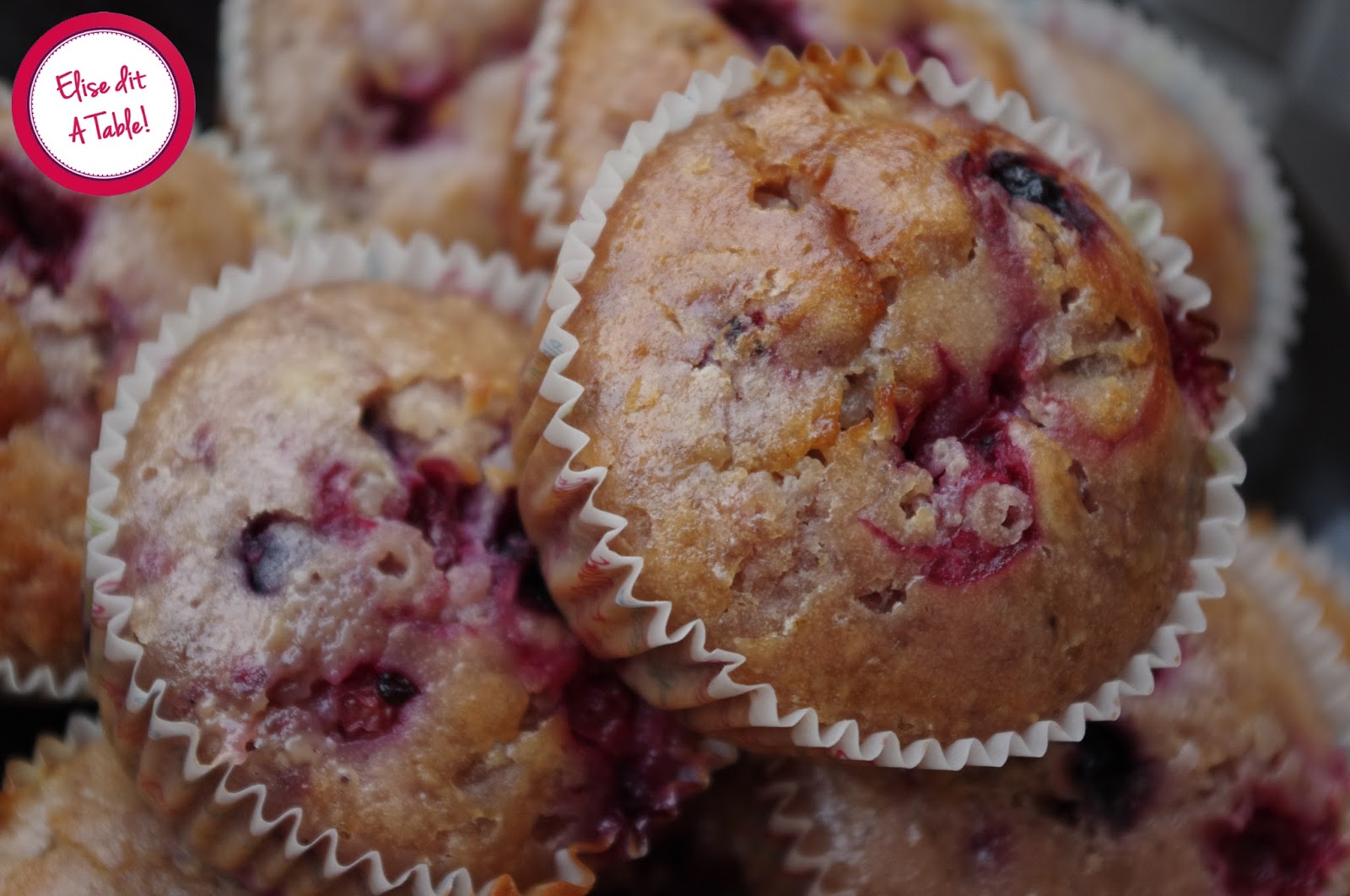 Muffins fruits rouges et chocolat blanc - Elise dit à Table | Blog ...