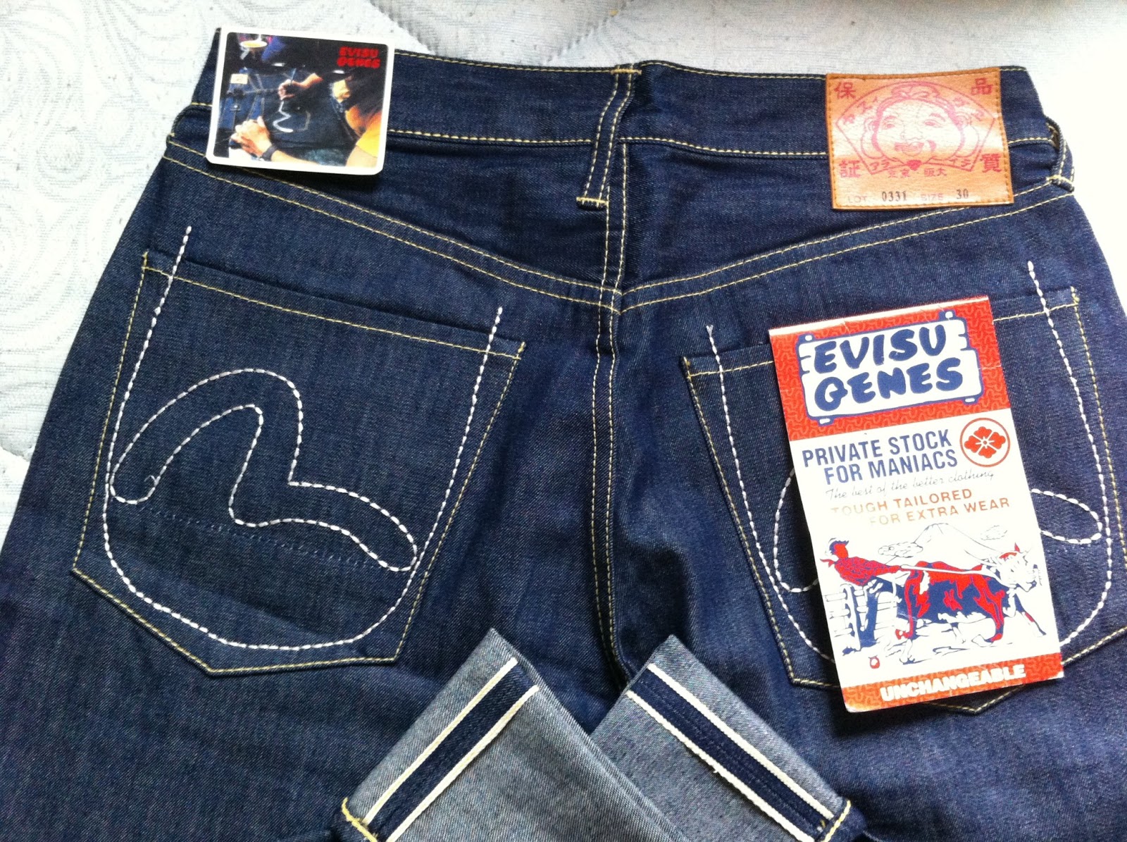 Azim Wigan(UK) Bundle..: BRAND NEW EVISU JEANS SELVEDGE SIZE 30 ...