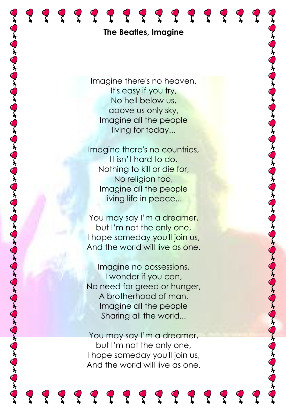 imagine john lennon traduction - France News Collections