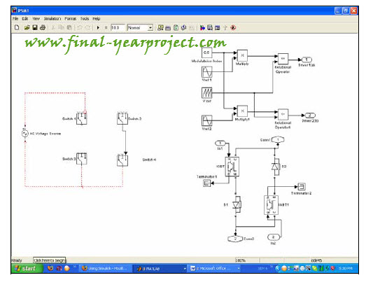 Simulation Of Single Phase Inverter With Pwm Using Matlab Free Final Year Projects