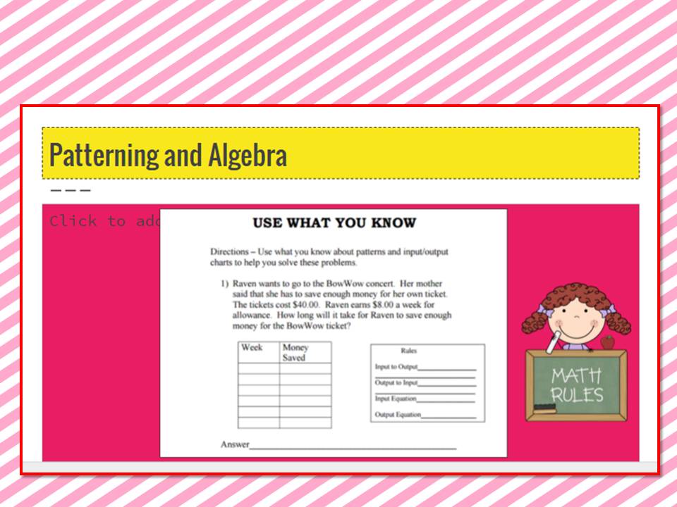 Ms Rashid: Patterning Word Problems