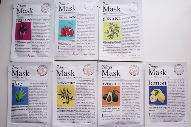 [Review]: Ariul 7 Days Masks - Stevie Wong