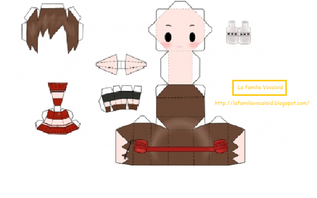 La Familia Vocaloid: Papercraft de Meiko