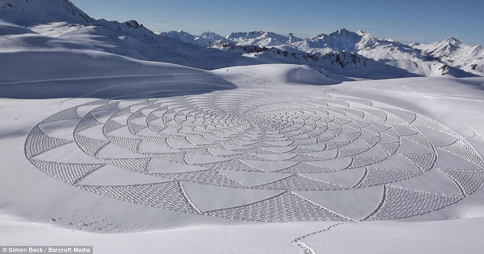 British Artist Created Giant Crop Circles In Snow - Unbelievable Info