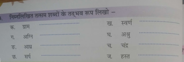 Hindi Grammar Work Sheet Collection for Classes 5,6, 7 & 8: Tadbhav and ...