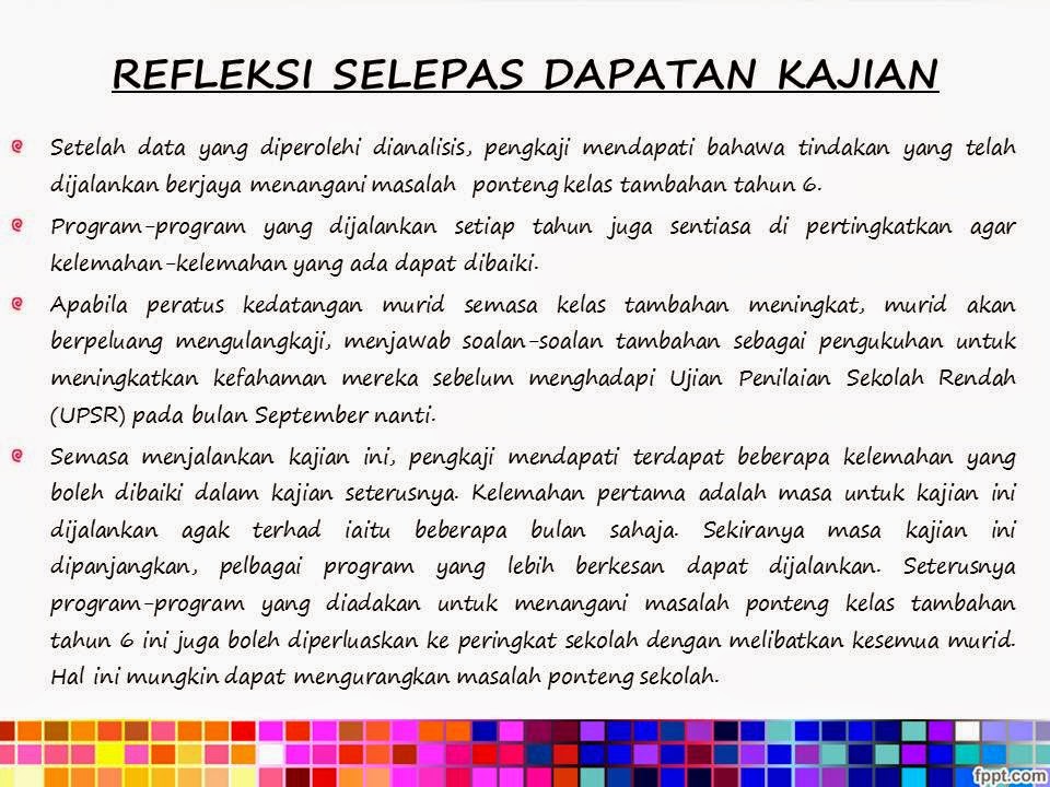 PPDa SK KIDURONG II: KAJIAN TINDAKAN: Anti Ponteng Kelas Tambahan