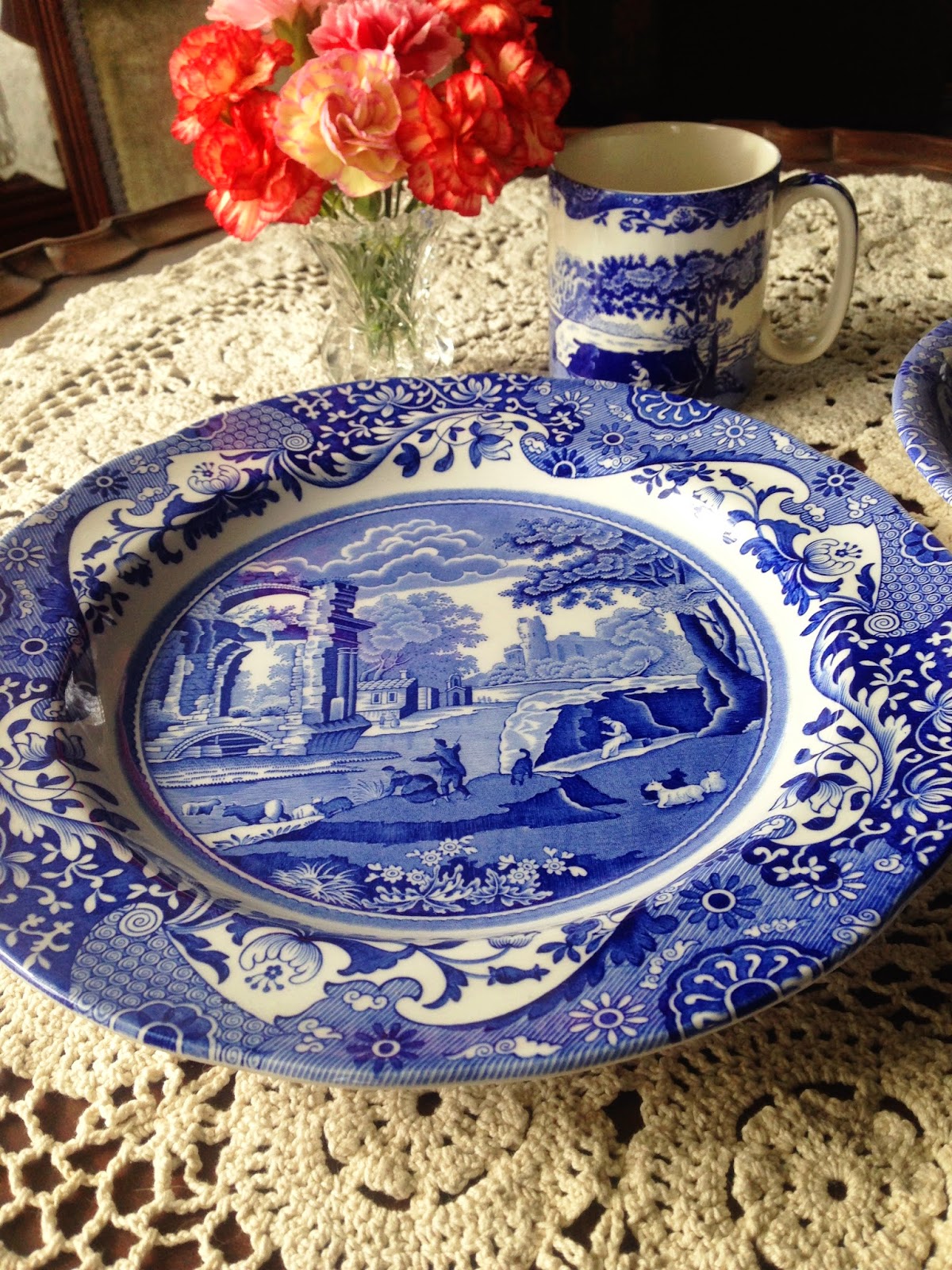 carolinajewel's table: Spode Blue Italian