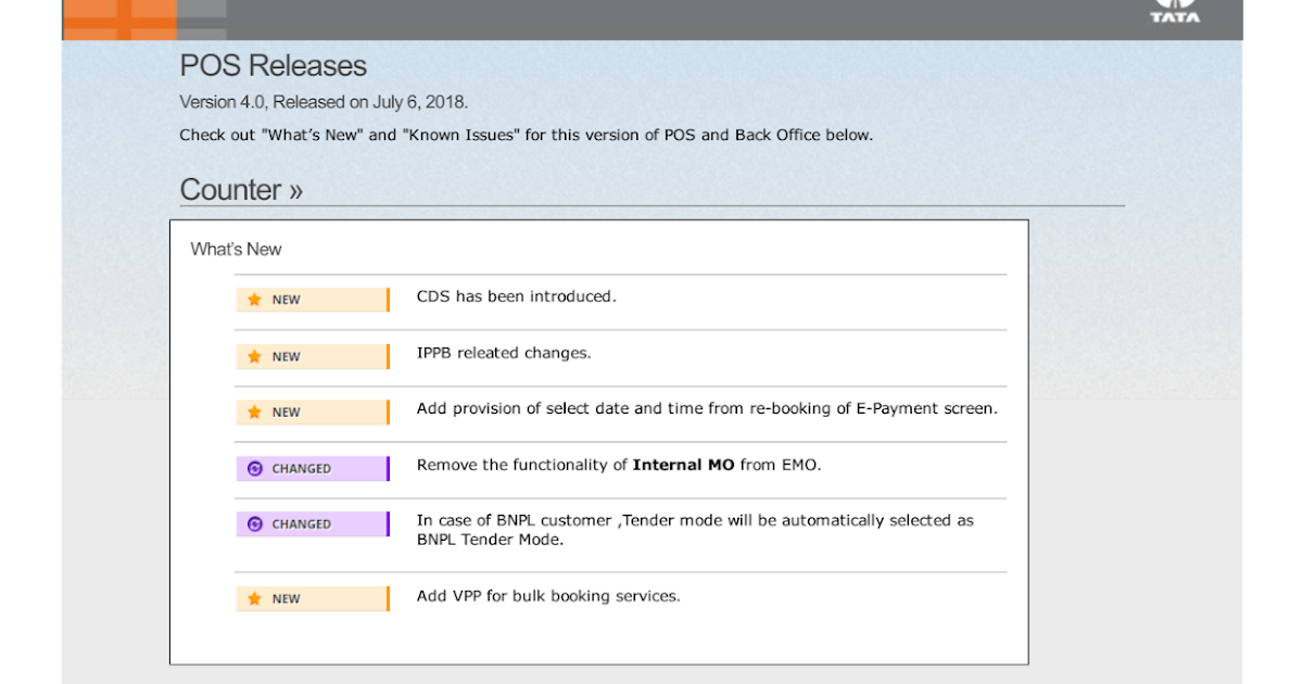 CSI Update : POS Version 4.0 Released | DOP Core Solutions