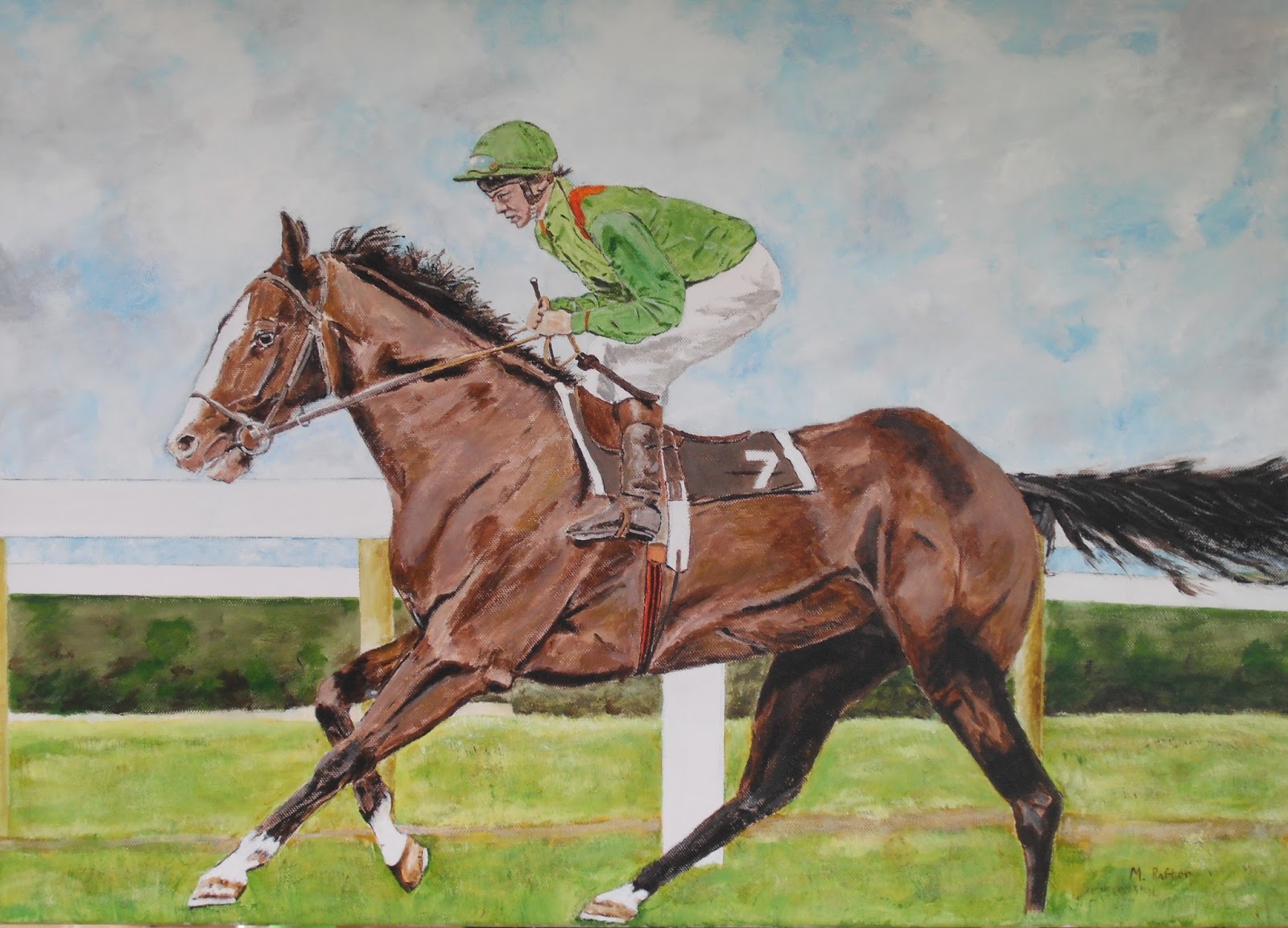 Laois Artist: Acrylic commission of Shergar