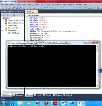 Never Retired to Learn: Tutorial OPENGL dengan GLUT Bagian - 1