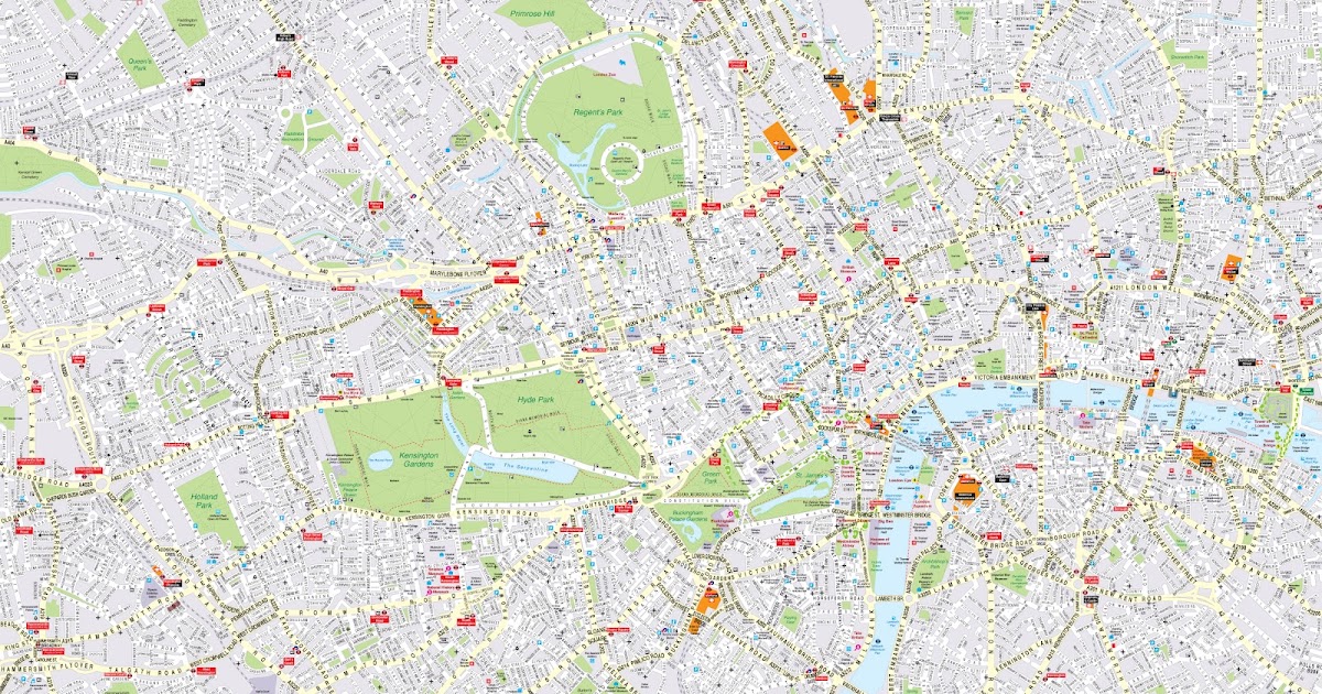Large Scale Map Of London - United States Map