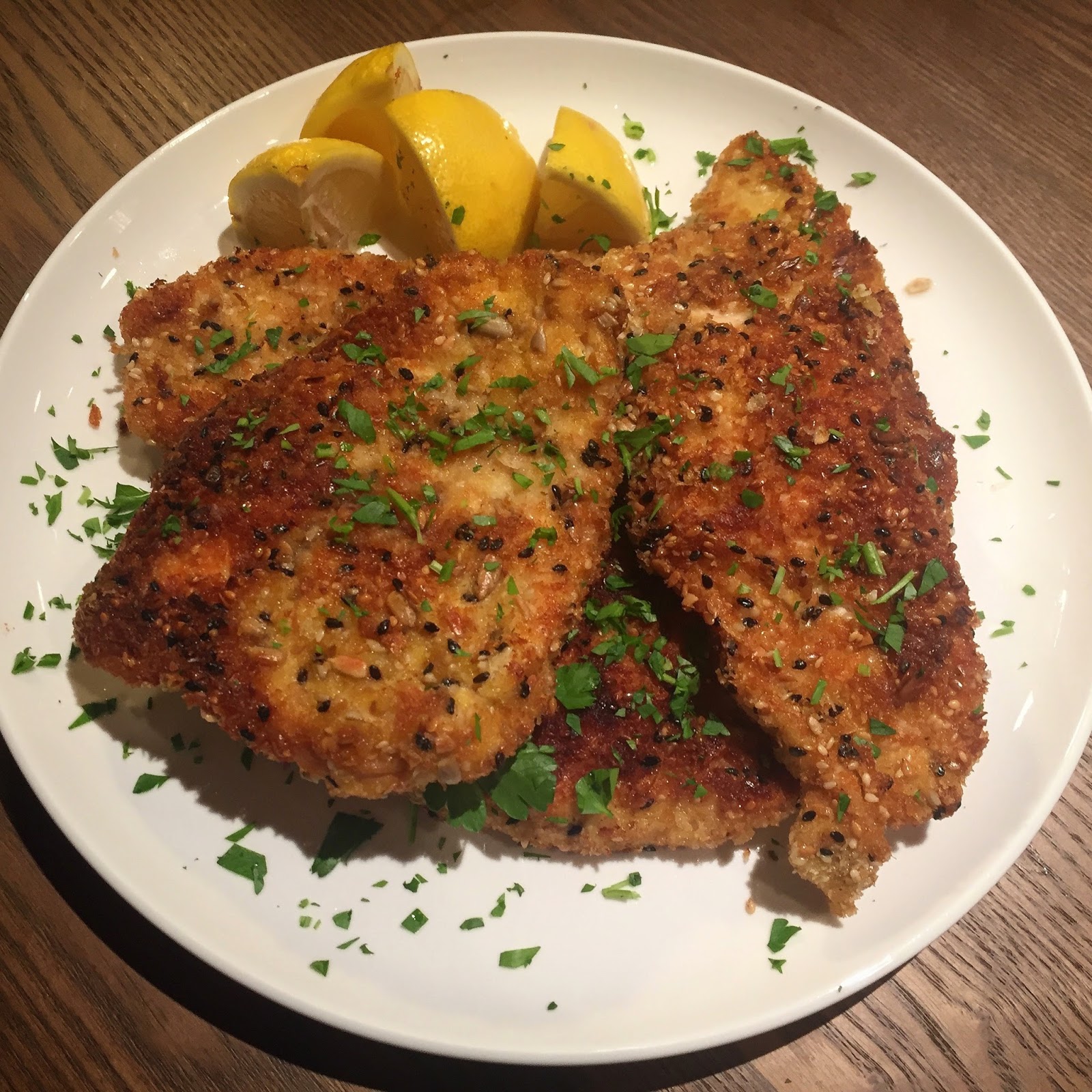 TheMDChef: Chicken Schnitzel with Israeli Salad