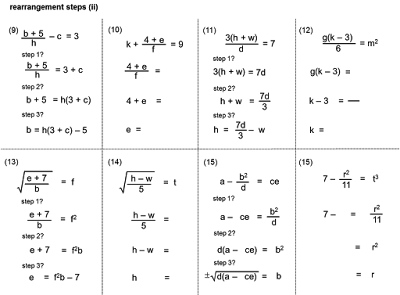 MEDIAN Don Steward mathematics teaching: rearrangement steps