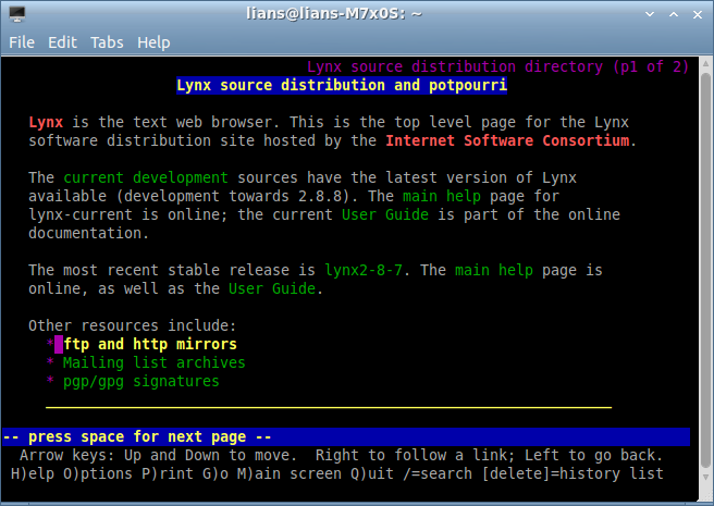 ngode.in: Lynx (Console Web Browser)
