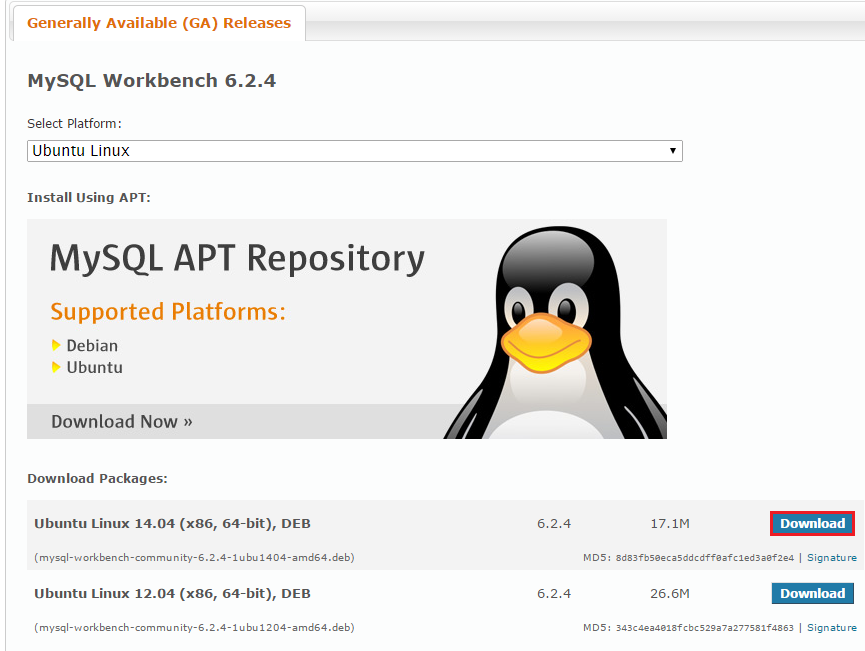 DB: MySQL Installation on Ubuntu 14.04