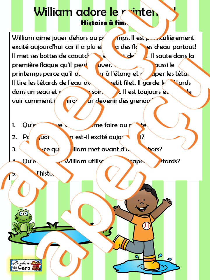 la classe de caro.: 2 Histoires à finir - LE PRINTEMPS