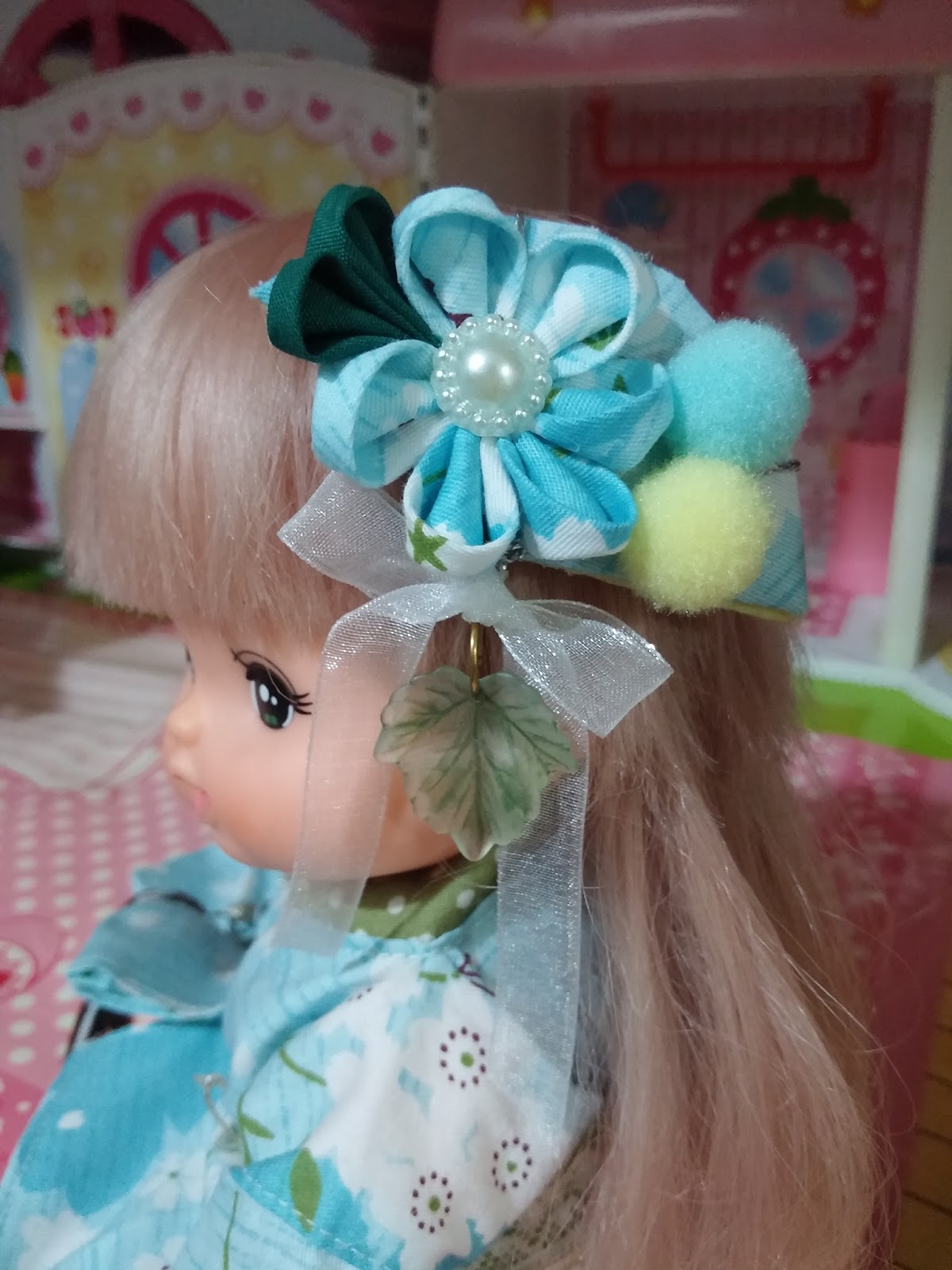 Finally I made these - Japanese hair clips