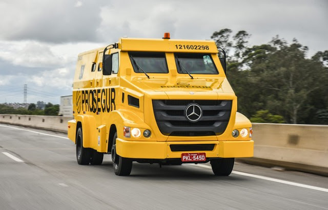 Prosegur adquire 141 caminhões blindados Mercedes-Benz