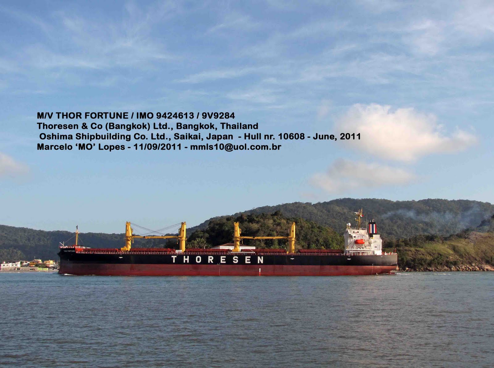 Santos Shiplovers: M/V Thor Fortune / 9V9284 - Supramax novissimo em ...