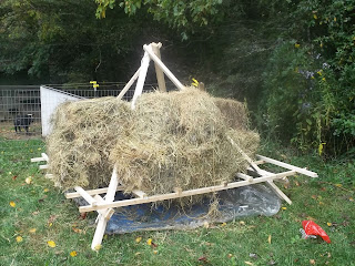 Homemade Hay Stack - Temporary Hay Storage