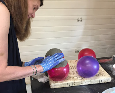 From the Summer's Garden: CONCRETE BALLOON POTS