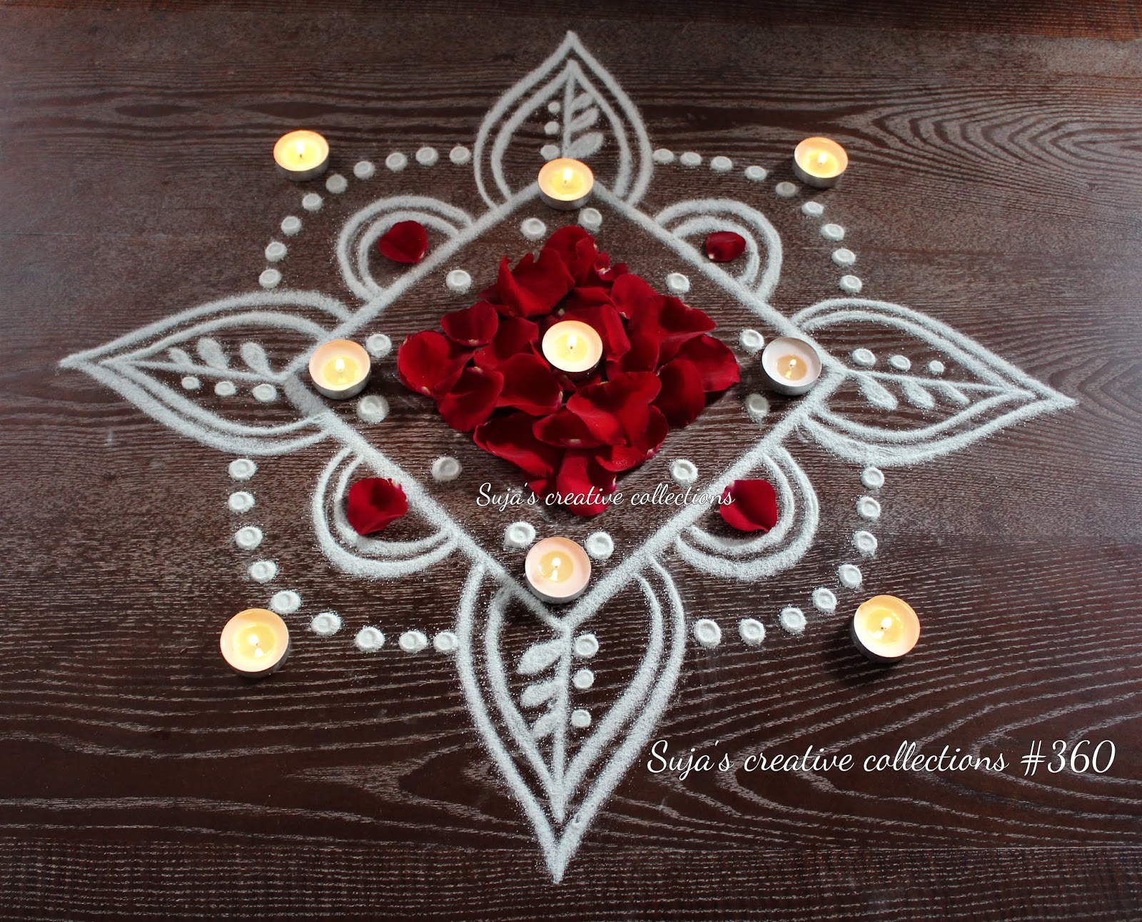 Suja's Creative Collections: Kolam Designs With Flowers