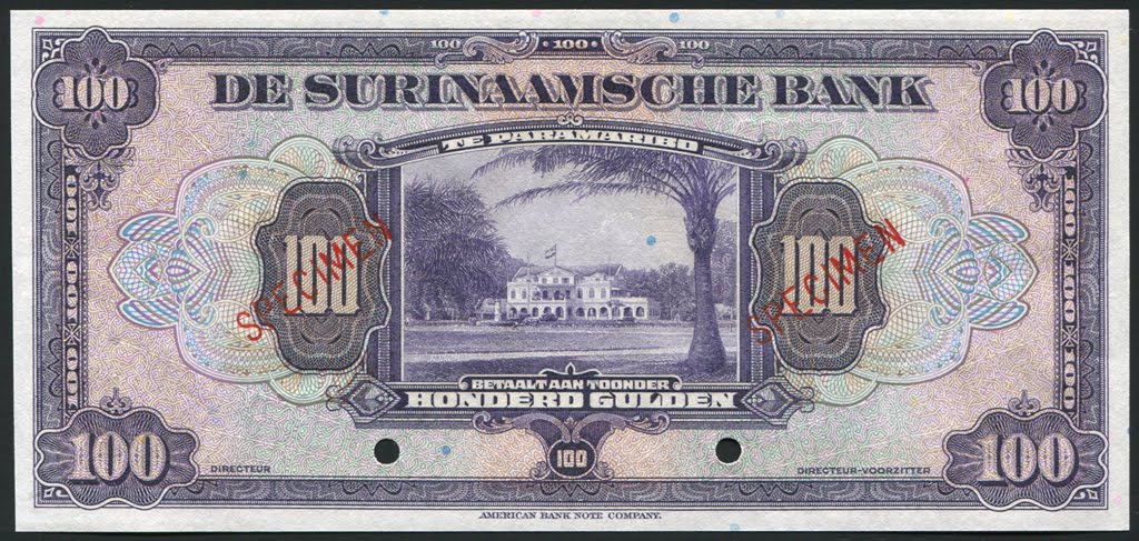 Suriname Currency - 100 Gulden banknote.|World Banknotes & Coins ...