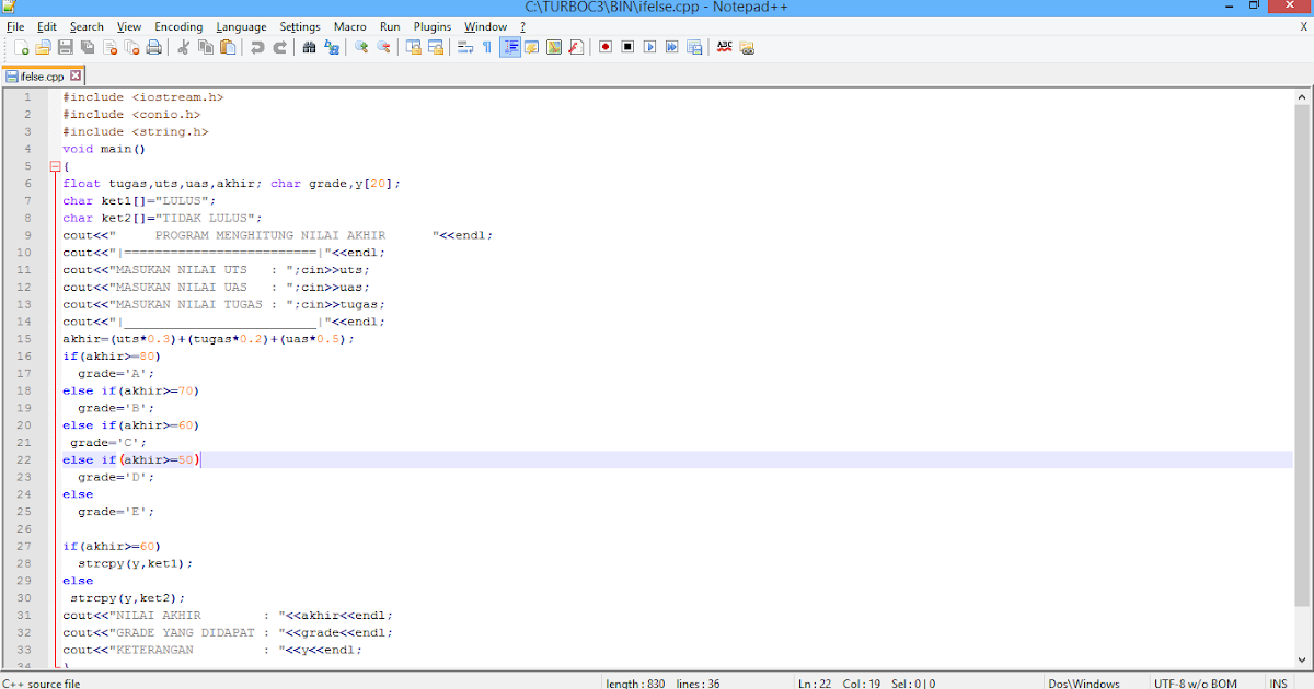 Program C If Else ~ Prima Blogs