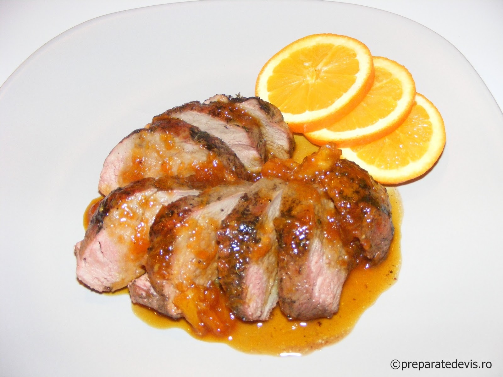 Piept de rata cu sos de portocale | Preparatedevis.ro
