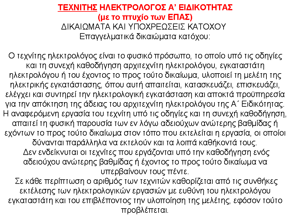 ΗΛΕΚΤΡΟΛΟΓΟΙ 1ης ΕΠΑΣ ΟΑΕΔ ΘΕΣΣΑΛΟΝΙΚΗΣ: ΤΙ ΚΑΝΩ ΜΕΤΑ ΤΟ ΠΤΥΧΙΟ